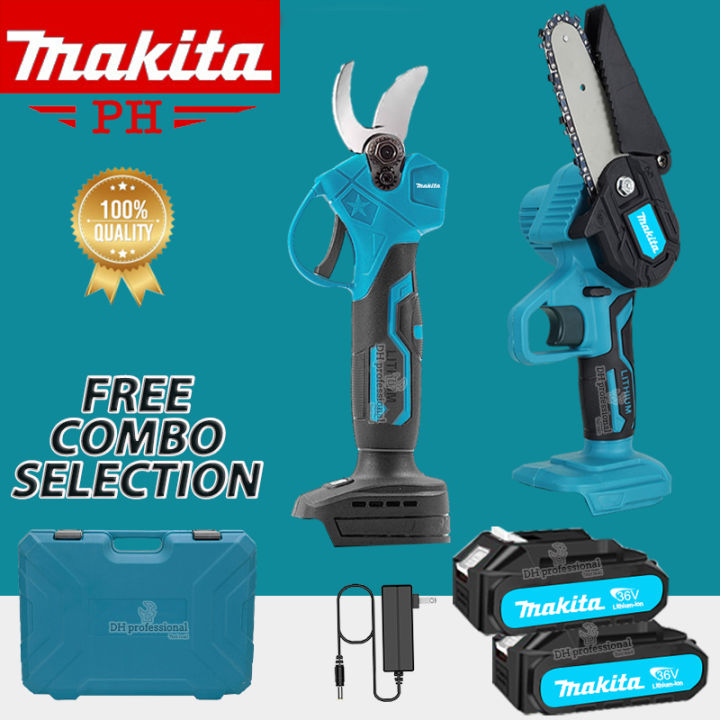 Cordless Pruning Shears, Cordless Mini Chainsaw, Li-Ion Battery Powered ...