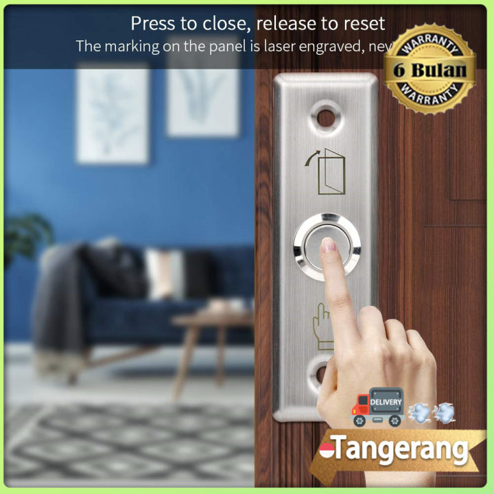 Exit Button Push Button Stainless Tombol Exit Keluar Rfid Access ...