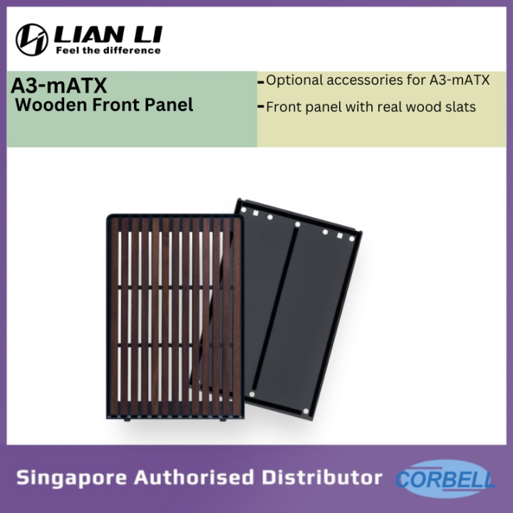 LIAN LI Front Wood Panel with real wood slats for A3 m-ATX [LL 5046 ...