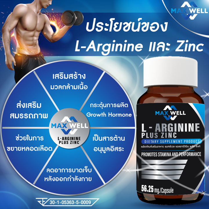 Maxwell L arginine plus zinc 90 แคปซูล แมกซ์เวล แอลอาร์จินีน พลัส ซิงก์ ...