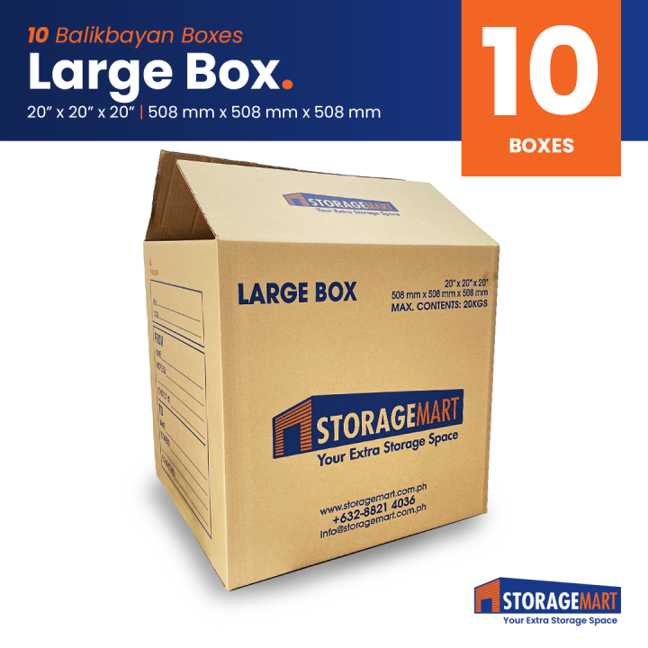 StorageMart Balikbayan Box 20x20x20 (10pcs) | Lazada PH