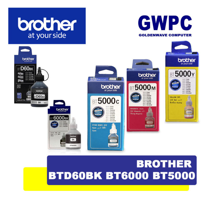 Brother BTD60Bk BT-5000 BT6000 Genuine Ink Bottle BT6000bk BTD60 BT5000 ...