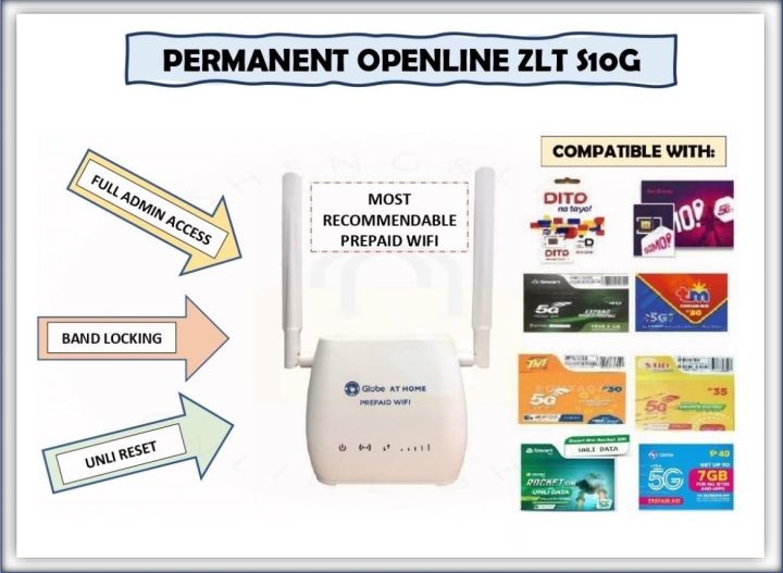 Permanent OPENLINE Globe At Home (ZLT S10G) with full ADMIN ACCESS ...