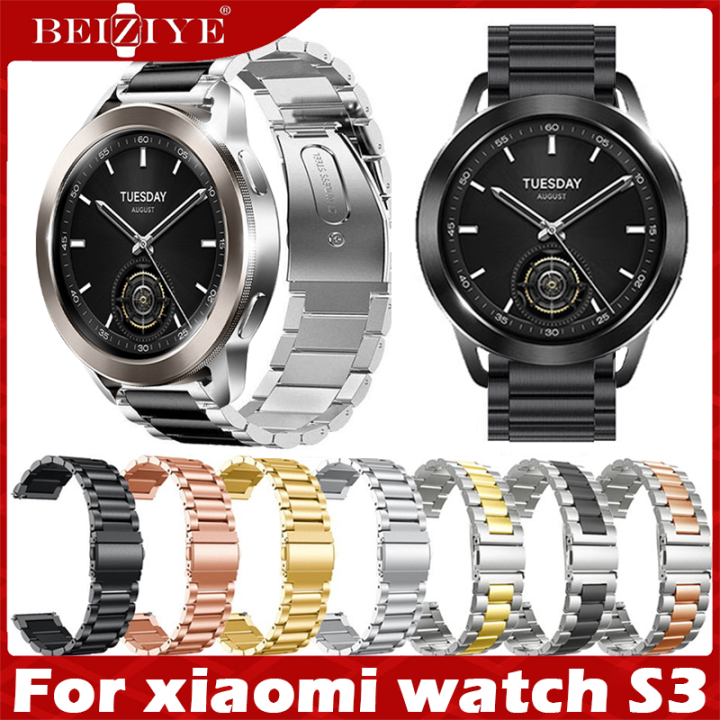 For xiaomi watch s3 สาย วัสดุ สแตนเลสสตีล Bracelet Metal band นาฬิกา ...