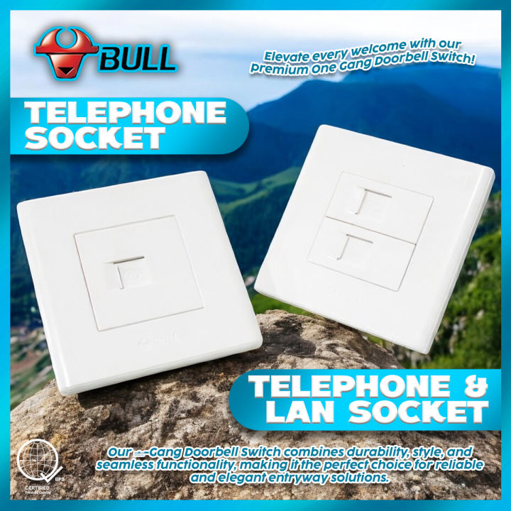 Premium Telephone and LAN Socket – Long-Lasting, Efficient Design for ...