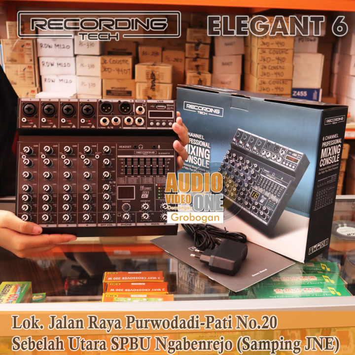 Mixer Recording Tech Elegant 6 Mikser Audio 6 Chanel Fitur Lengkap Plus ...