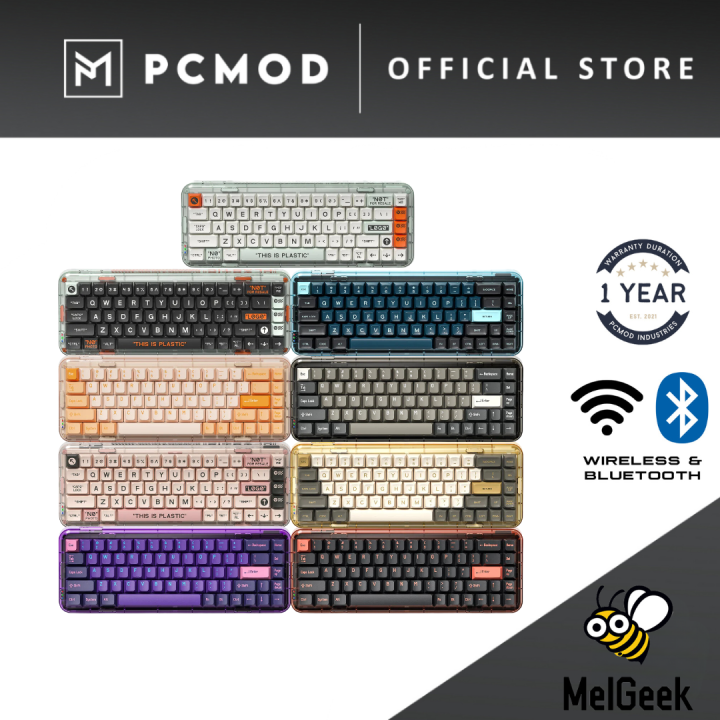 MELGEEK Mojo68 | Transparent Fully Assembled Wireless Custom Mechanical ...