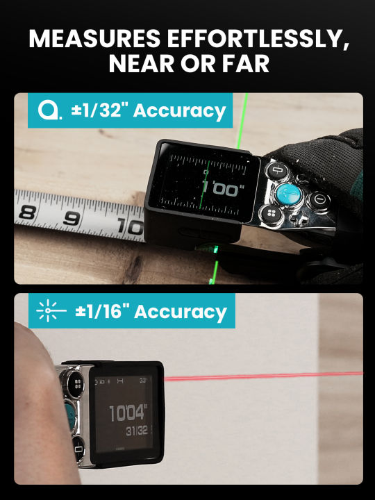 MILESEEY XTAPE1 3-In-1 Digital Tape Measure Professional Modular 100m Laser Measurement Tool & 3 ...