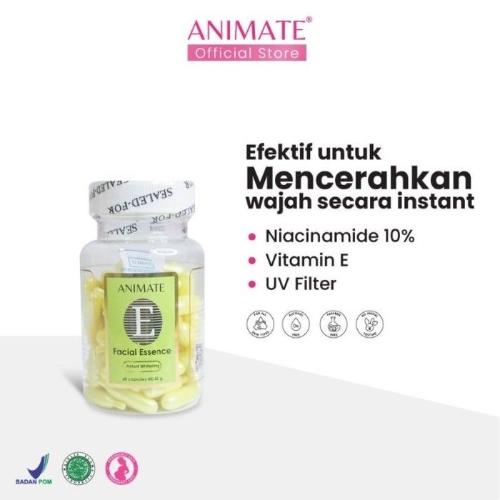 GAC Animate Facial Essence Serum Vitamin E Wajah capsule tablet ...