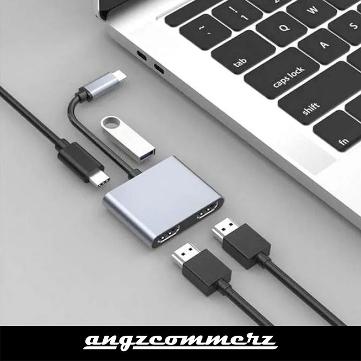 Adaptor dongle USB C Type C Dual HDMI Monitor 4K USB 3.0 PD 87W Dongle ...