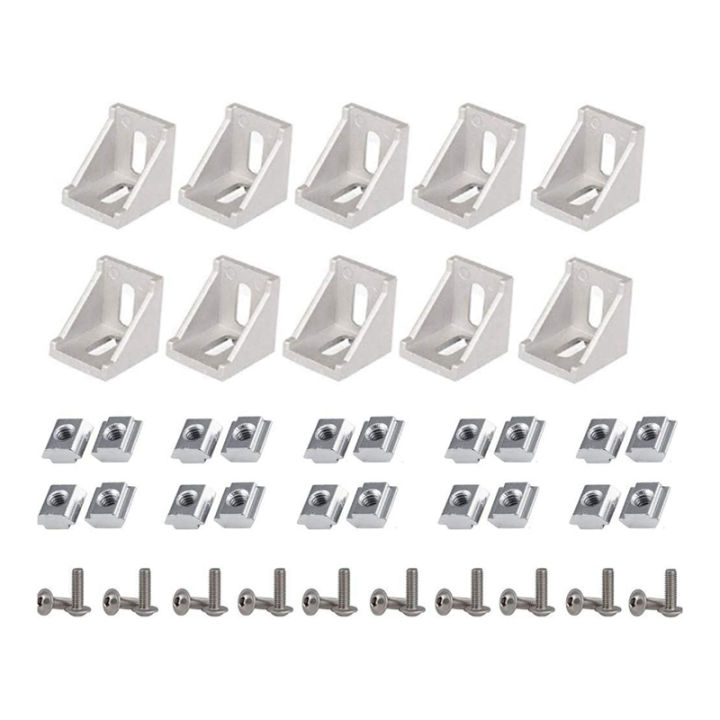 50Pcs Corner Bracket 2020 Series Aluminum Profile Connector Set for 6mm ...
