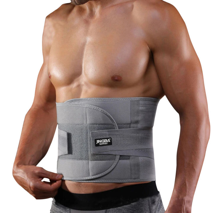 JINGBA Lumbar Back Support Waist Trimmer for Men Spine Breathable Light ...