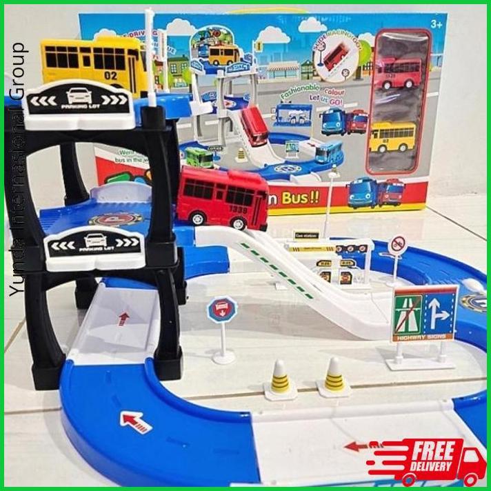 Mainan Anak Bus Tayo Play Set Track Parking Lot 3 Lt - Mainan Bis Tayo Dijamin Puas | Lazada ...