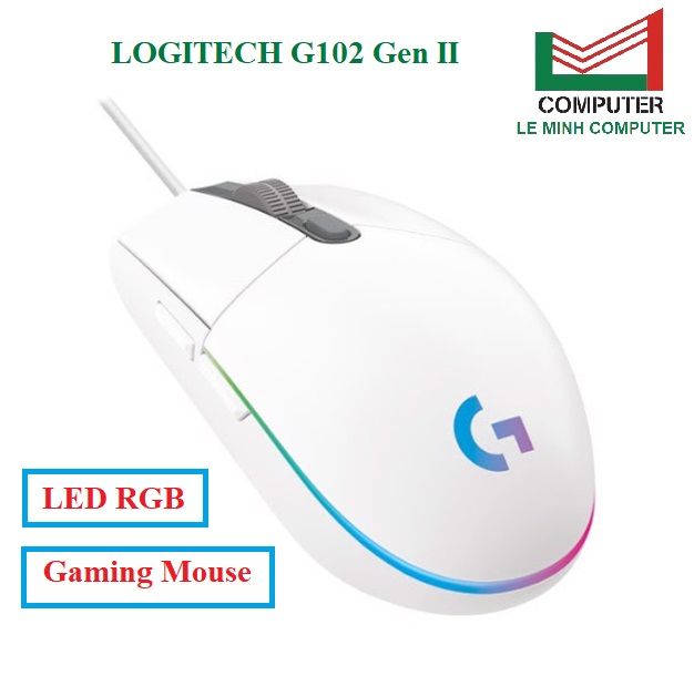 Siêu phẩm GAMING MOUSE LOGITECH G102 Gen II LED RGB Gaming Trắng Chính hãng | Lazada.vn