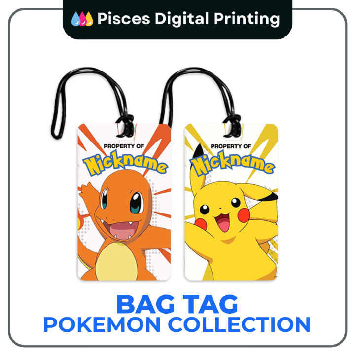 [PDP] Bag Tag ( Pokemon ) Personalized, made from PVC Material, Non ...