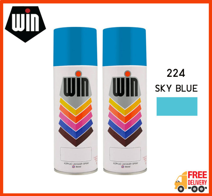WIN สีสเปรย์อเนกประสงค์ 224 SKY BLUE (แพ็ค 2 กระป๋อง) | Lazada.co.th