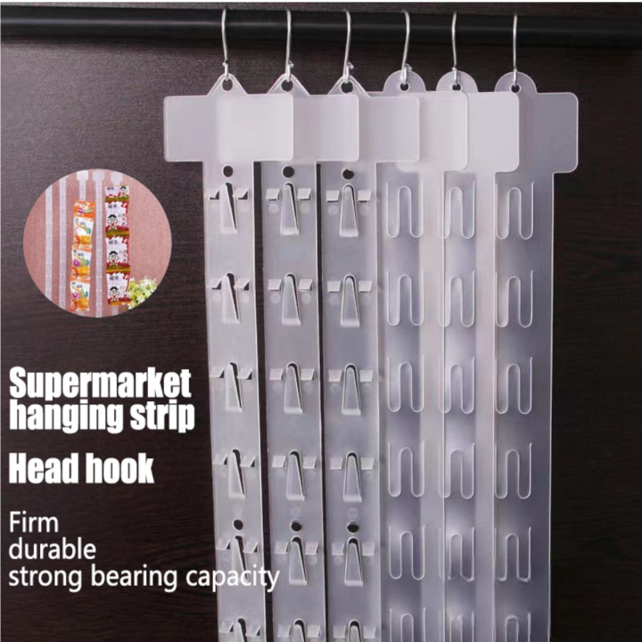 Kaisa Villa PVC 12 Injection Plastic Food Hanging Strip Supermarket Transparent Hanging Strip ...