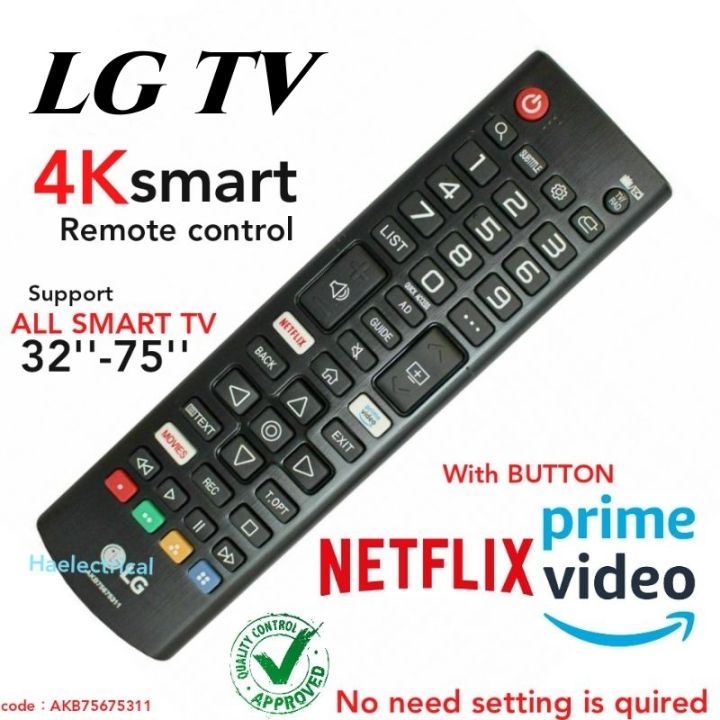 LG 4K Smart TV Remote Control LG AKB75675311 49UJ670V 55UJ670V 49UJ670V ...