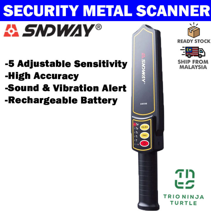 SNDWAY Metal Detector Portable Handheld Security Scanner Finder ...