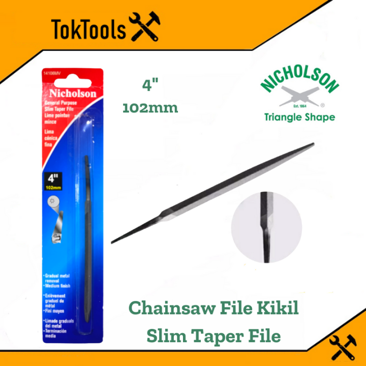 Chainsaw File Saw File Slim Taper Triangle Shape File 4" | Lazada PH