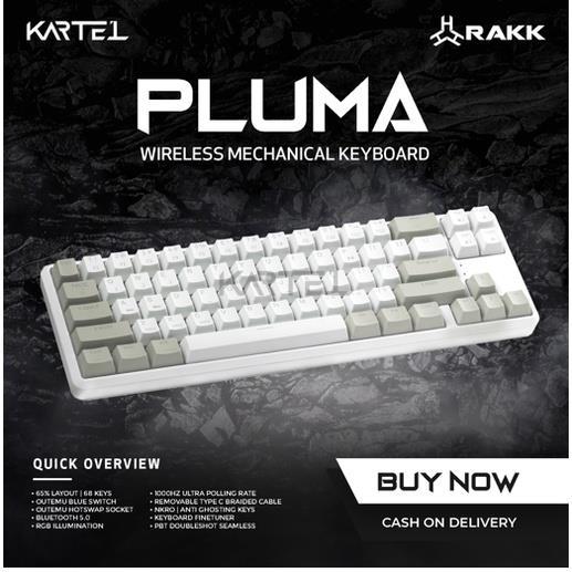 RAKK Pluma 68 Keys RGB Wireless Bluetooth 5.0 Mechanical Gaming ...