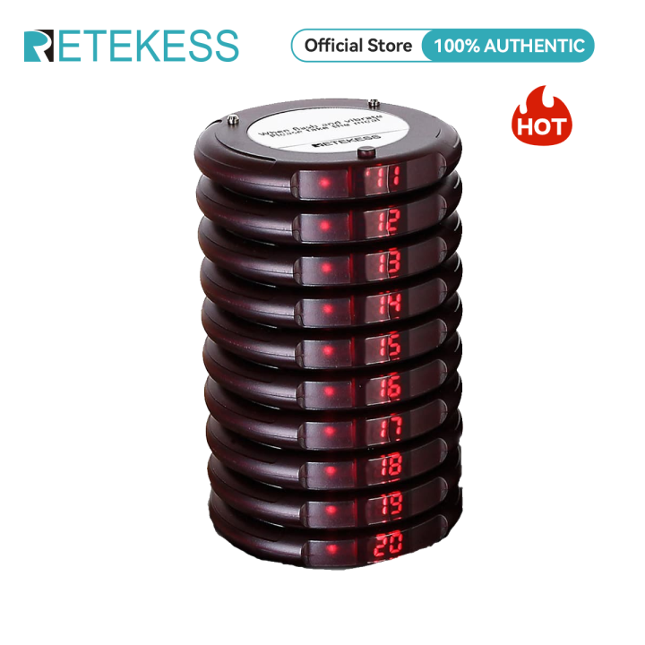 Retekess TD163 Restaurant Pager System Wireless Calling Beepers 400M ...