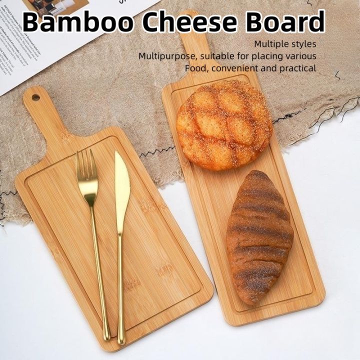 Yo-Fun Bamboo Cheese Board Wooden Charcuterie Platter Kitchenware Bamboo Chopping Pad Pizza ...