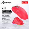 Attack Shark X11 Mouse Wireless Buletooth Three Mode 2.4G PAW3311 BT5.0 ...