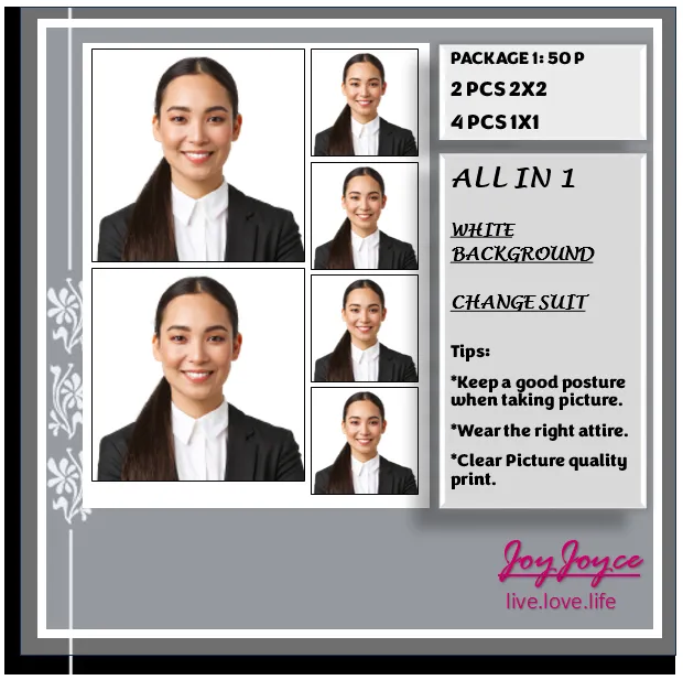 2 PCS 1X1 4 PCS 2X2 ALL IN 1 ID PICTURE/FREE 1 WALLET SIZE FREE WHITE ...