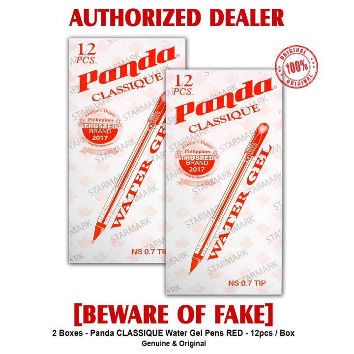 Panda Classique Ballpen Ballpens Water Gel RED Ball Pens Pen Panda ...