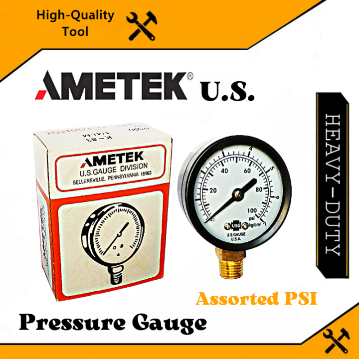 Ametek U.S. Pressure Gauge Original Air / Water Pump Gauge Assorted PSI ...