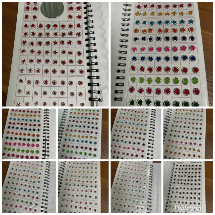 (BD3)Bindi/ Pottu/ Sticker Pottu Booklet Ananya Stone Border 960 bindis ...