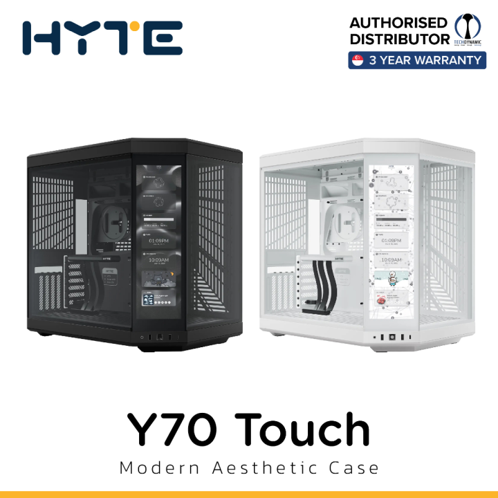Hyte Y70 touch/non touch tempered glass mid tower ATX gaming case/touch ...