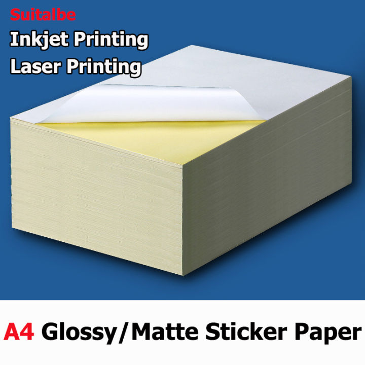 A4 210X297MM Size Matte Sticker Paper Glossy Sticker Paper for Printing ...