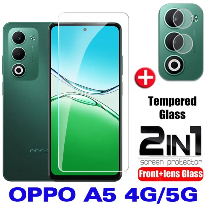 OPPO A5 2025 2 In 1 Tempered Glass Film For OPPO A5 A 5 Pro OPP A5 A5 ...