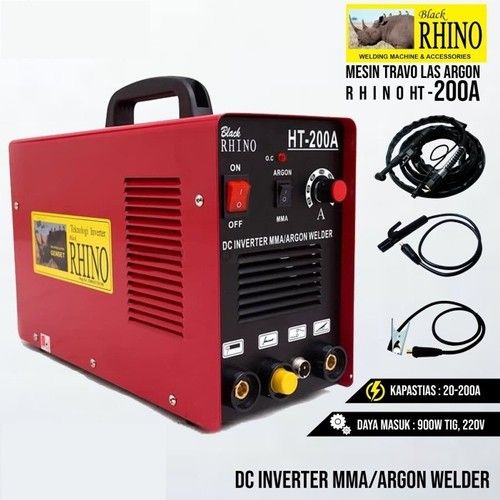 Mesin Las Argon TIG Black Rhino HT-200 Trafo Las Inverter | Lazada ...