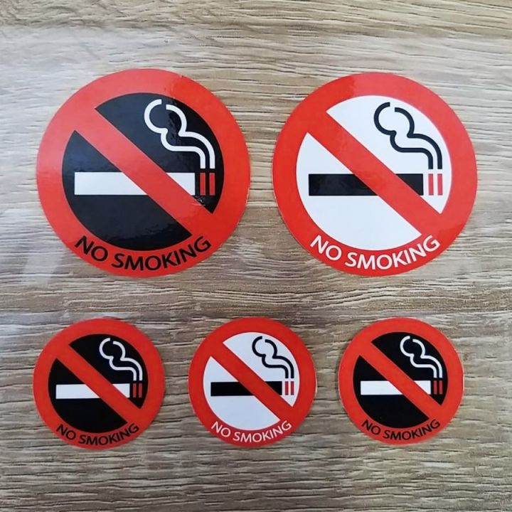 Sticker No Smoking Dilarang Merokok - putih 8 cm | Lazada Indonesia