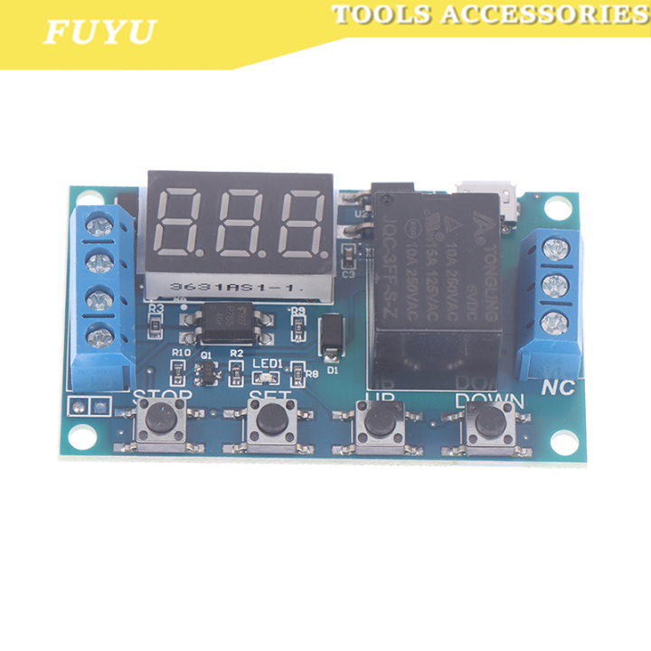 FUYU 1Pc Relay Module Switch Trigger Time Delay Circuit Timer Cycle Adjustable Switch | Lazada PH