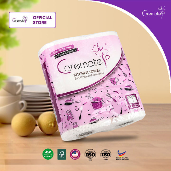 Caremate Kitchen Towel 40's x 2 Rolls | Lazada