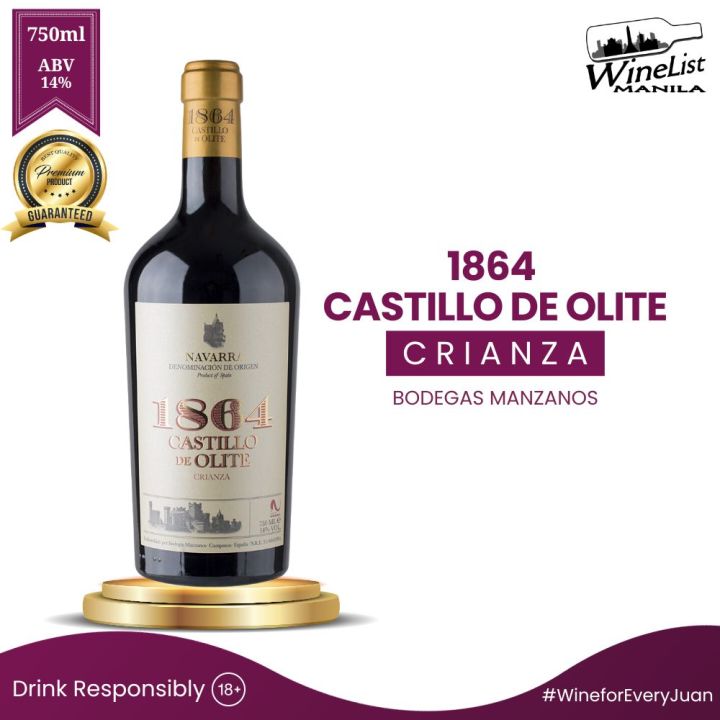 1864 Castillo de Olite Crianza | D.O. Navarra Spain | Red Wine 750ml ...