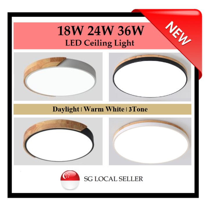 Nordic 18W 24W 36W Black White Green LED Ceiling Light Minimal Nordic ...