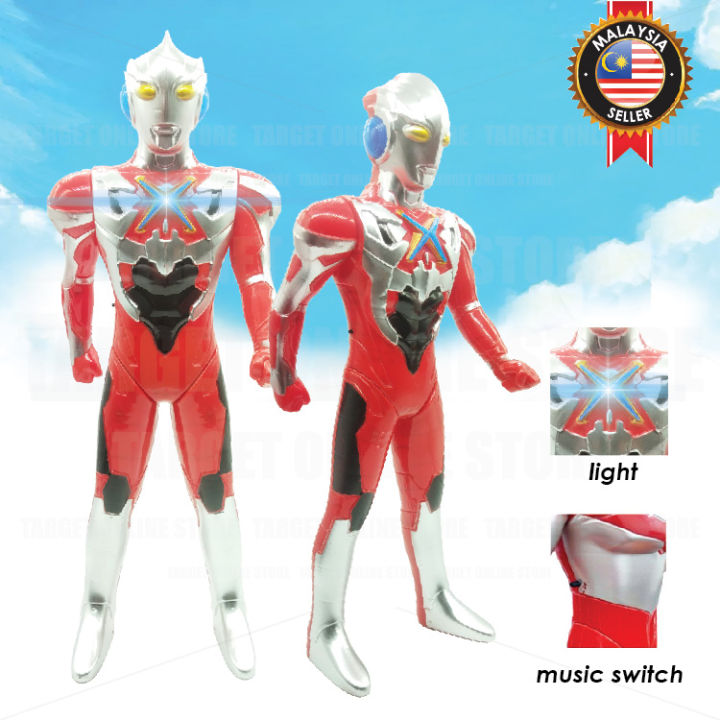 (BIG) Ultraman Toy Action Figure Play Toy with Sound And Light / Patung ...