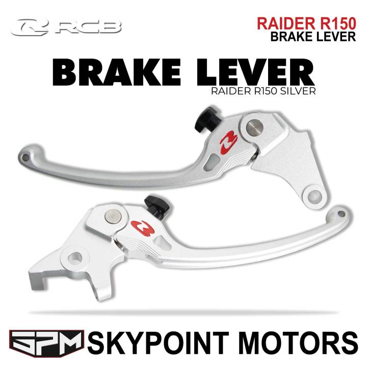 RCB BRAKE LEVER SET S3 RAIDER R150 SILVER FOR MOTORCYCLE (9712-034) | Lazada PH
