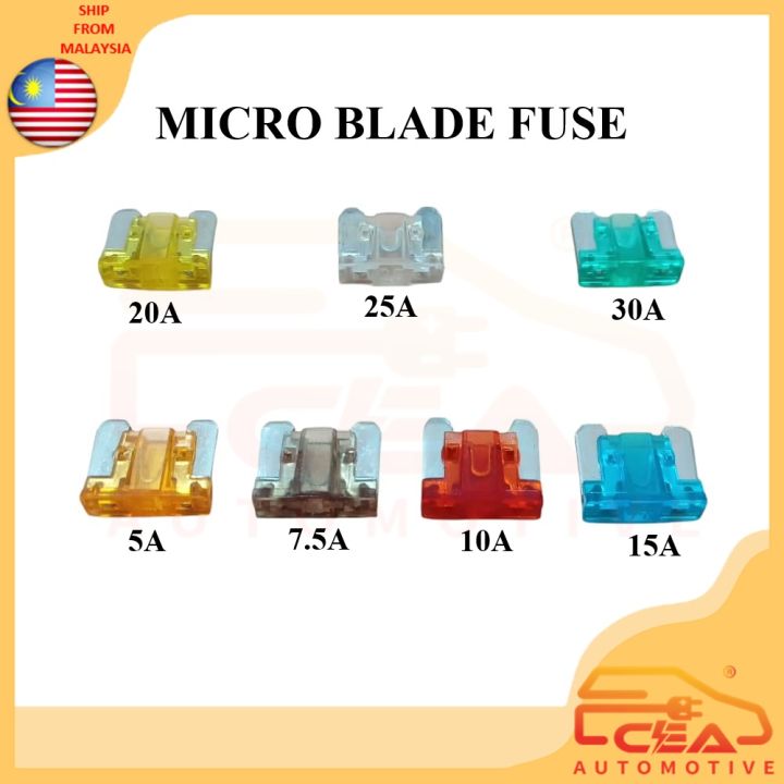 1PCS 5A 7.5A 10A 15A 20A 25A 30A MICRO BLADE FUSE LOW PROFILE MINI ...