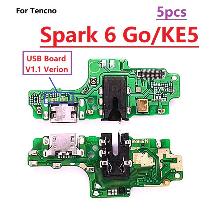 สำหรับ Tecno Spark 6 Go KE5แท่นชาร์ท USB บอร์ดช่องเสียบชาร์จหูฟังแจ็ค ...