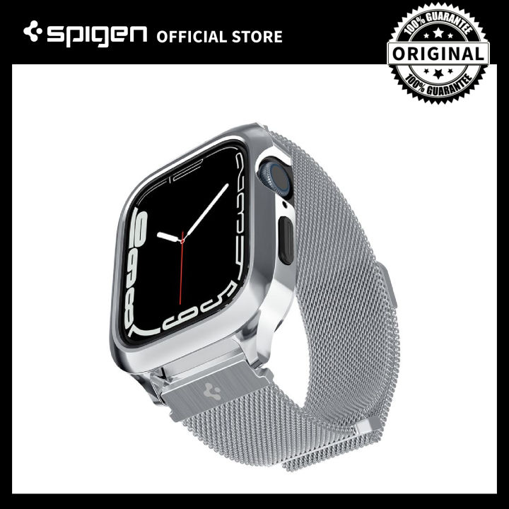 Spigen Apple Watch 9/8/7 (45mm) Case Metal Fit Pro Silver | Lazada PH