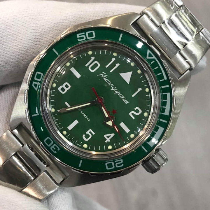Russian military watch water ghost green automatic mechanical men's ...