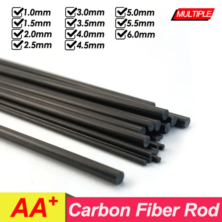 Carbon Fiber Round Rod Dia 1MM 2MM 3MM 4MM 5MM 6MM 0.5M High Strength ...