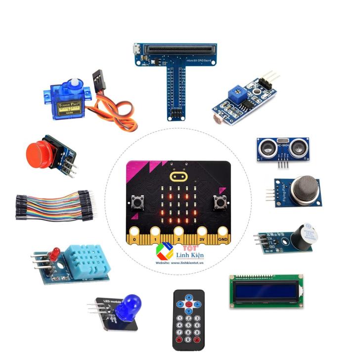 [Kèm tài liệu] Bộ mạch cảm biến tương thích BBC Micro:bit - STEM Starter Kit V2 cho Microbit ...