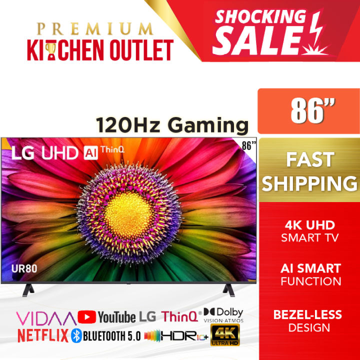 LG 86" UR80 Series 4K HDR Smart UHD TV with AI ThinQ® Ultra Surround AI ...